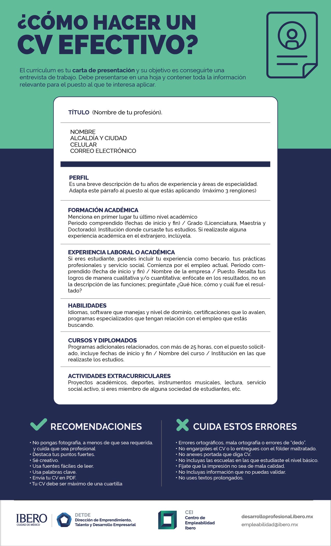 Haz un CV de alto impacto – Desarrollo Empresarial IBERO