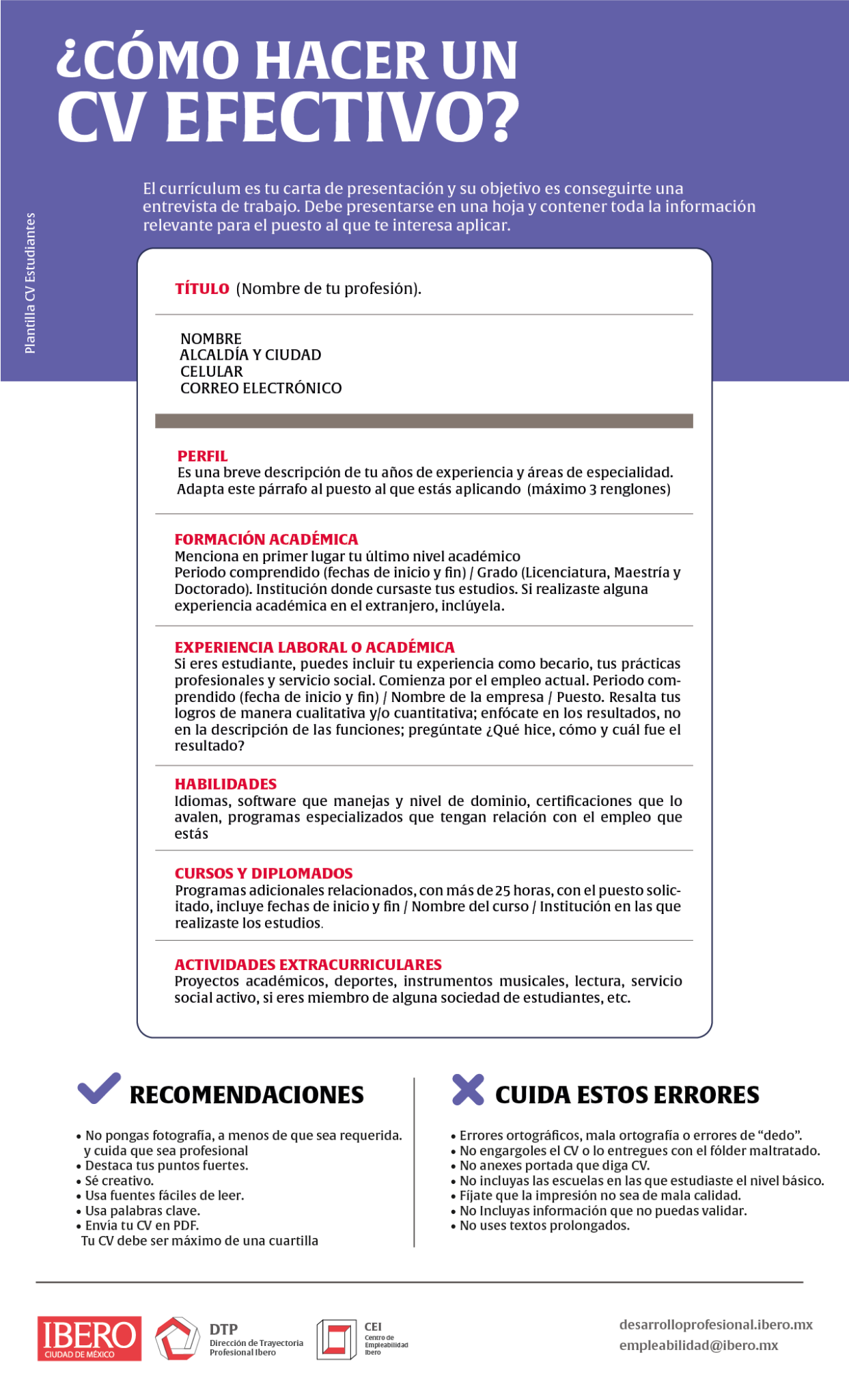 Haz un CV de alto impacto – Desarrollo Empresarial IBERO