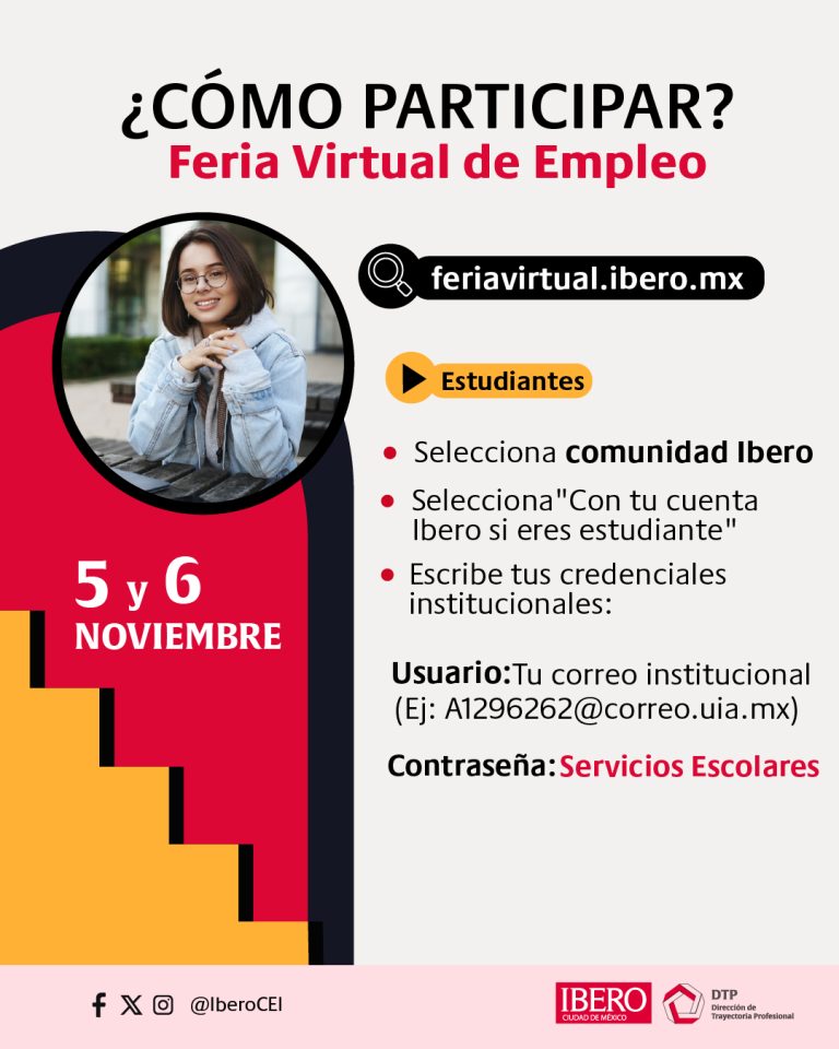 Feria virtual del empleo IBERO 2025 – Desarrollo Empresarial IBERO